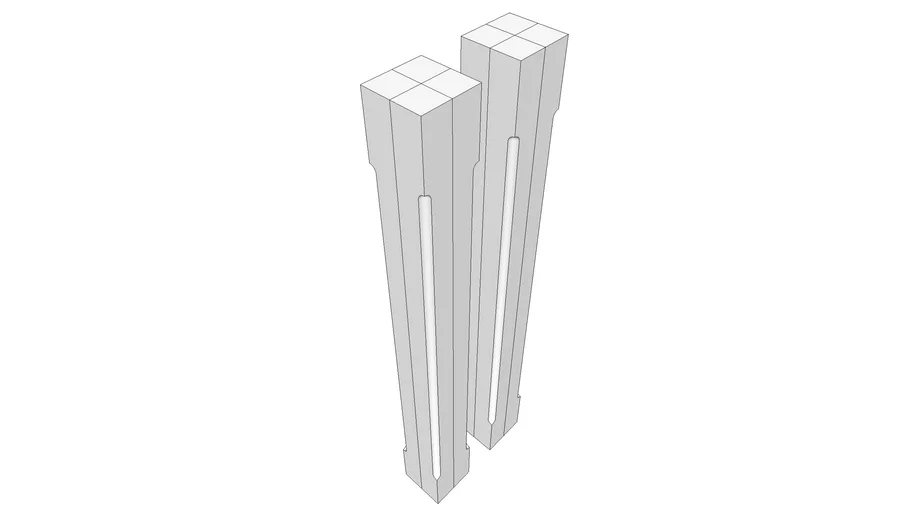 Square Chamfered End Post | 3D Warehouse