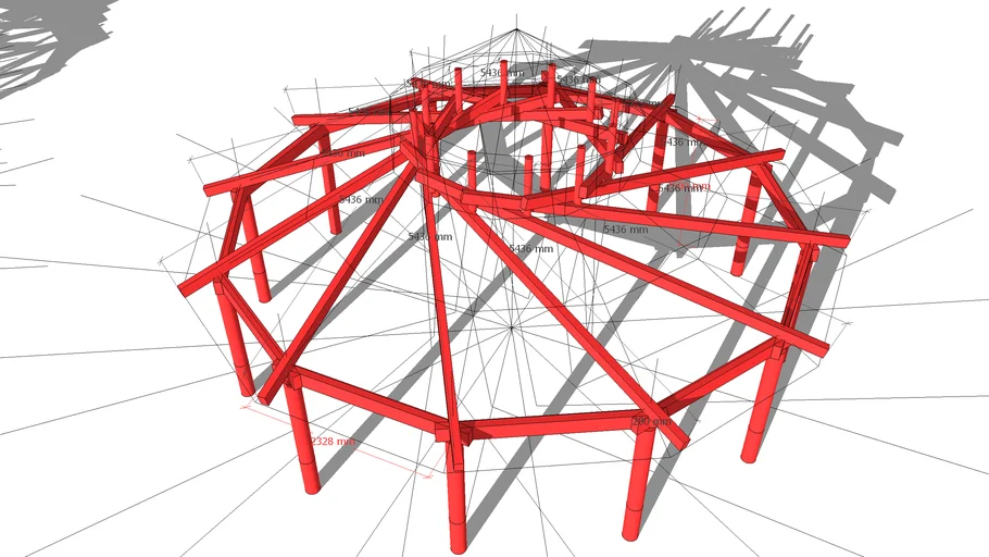 RECIPROCAL WOOD ROOF | 3D Warehouse