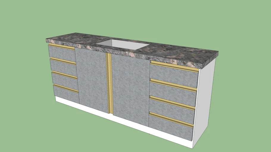 sink with cabnet | 3D Warehouse