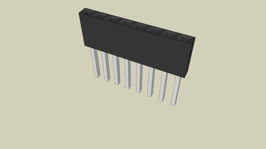 1x8 female pin header | 3D Warehouse