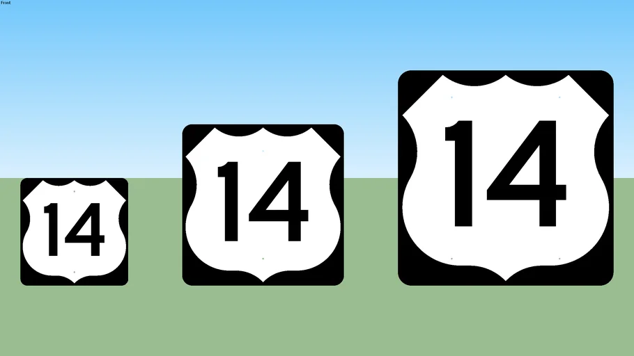 U.S. 14 Sign | 3D Warehouse