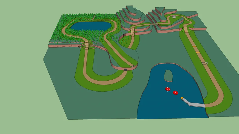 Mario Kart Custom Track Idea - Toad Valley (v1.3) | 3D Warehouse
