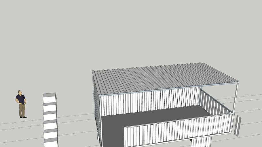 mini container cafe` | 3D Warehouse