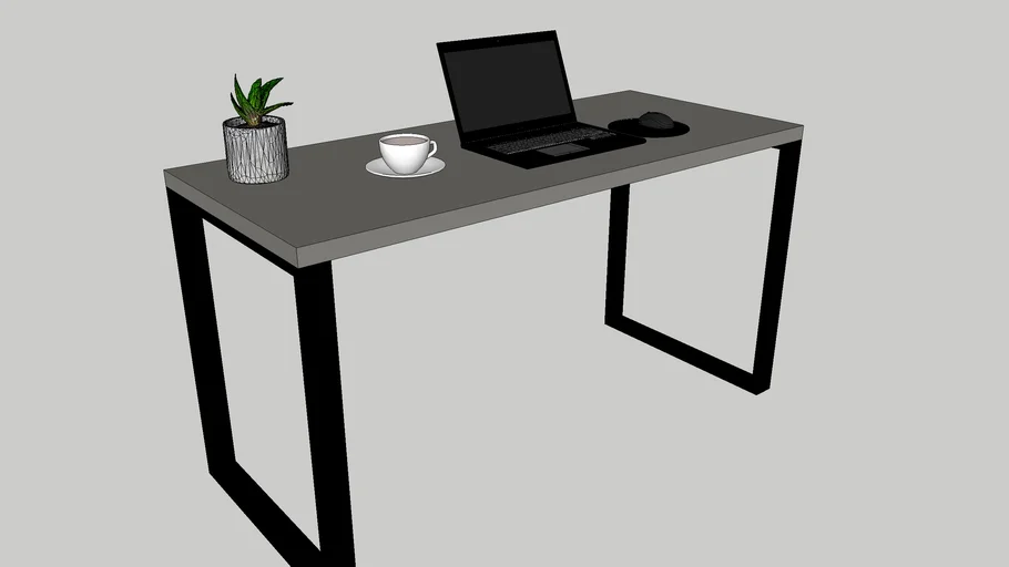 Study Table Dark Gray 3D Warehouse, 42% OFF