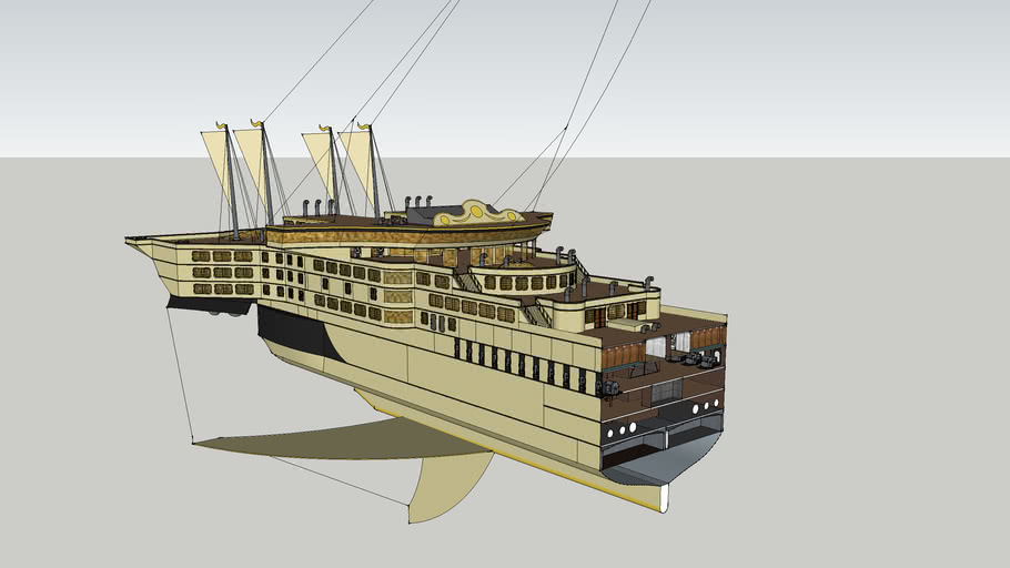 TREASURE PLANET FLYING MERCHANT SHIP PART 3 (STERN) | 3D Warehouse