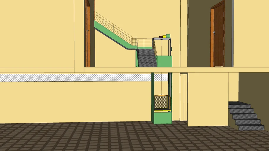 elevador de carga | 3D Warehouse