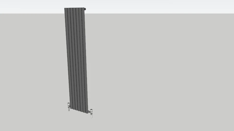 Reina Neva Vertical Single Anthracite Column Radiator 1800 x 413 | 3D ...