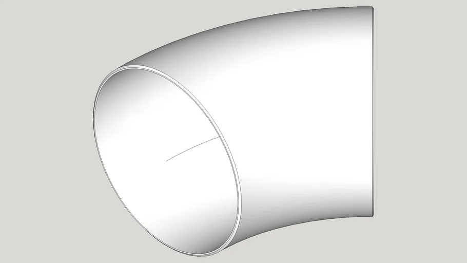 ASME B16.9 PIPING LR 45 ELL, 8' SCH 10S BUTTWELD | 3D Warehouse