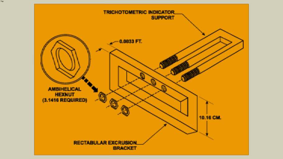Rectabular Excrusion Bracket Assembly | 3D Warehouse