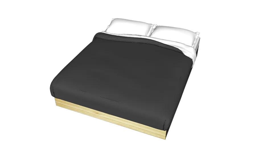 Large straight bed | 3D Warehouse