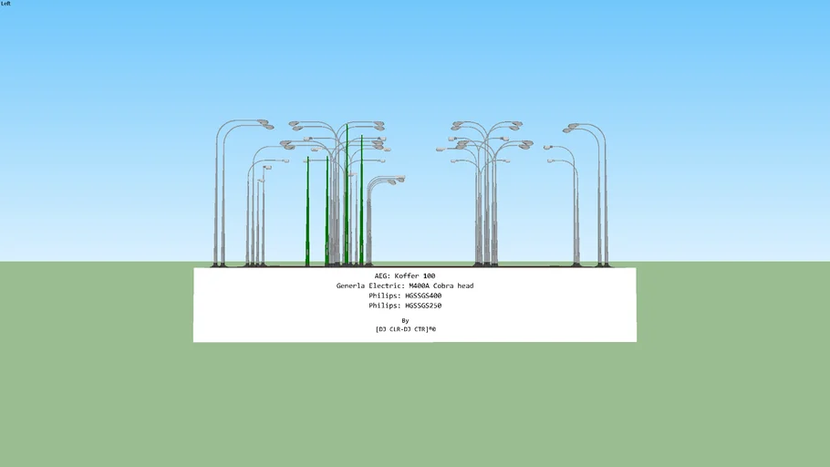 Assortiments de lanternes et de poteau d'éclairage public par DJ CLR-DJ CTR] | 3D Warehouse