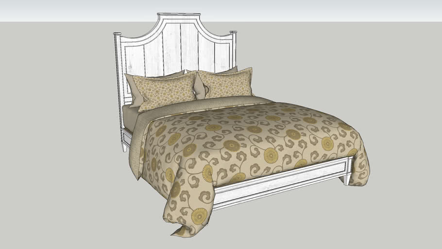 Bella Panel Bed | 3D Warehouse