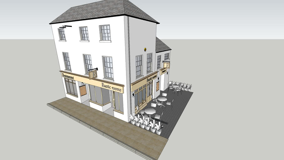 Corner shop detail cafe restaurant | 3D Warehouse