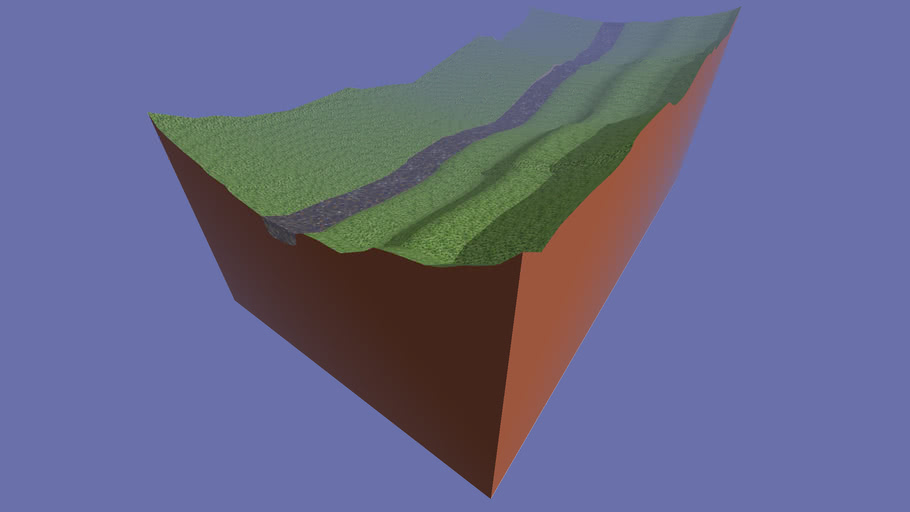 V-shaped valley model | 3D Warehouse