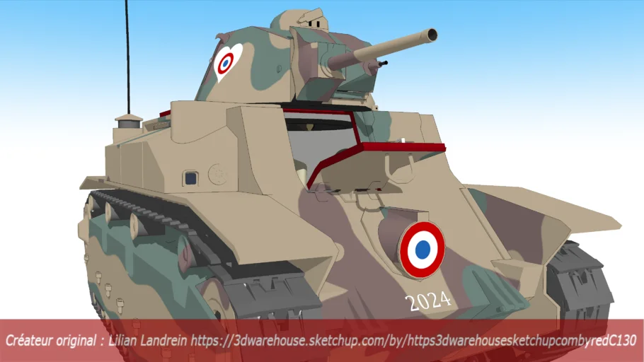 WW2 French army Renault D2 tank | 3D Warehouse