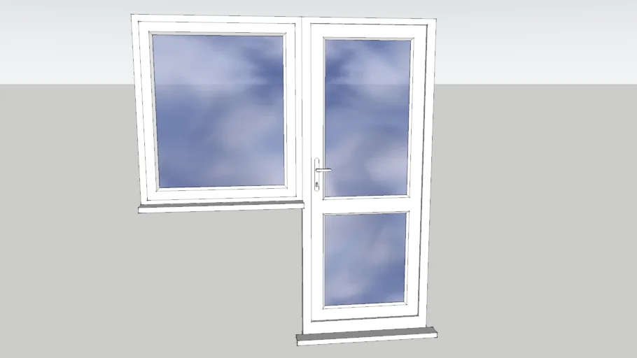 Window with door 02 | 3D Warehouse