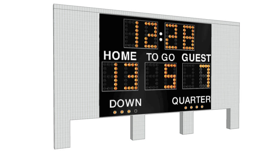 Football scoreboard | 3D Warehouse