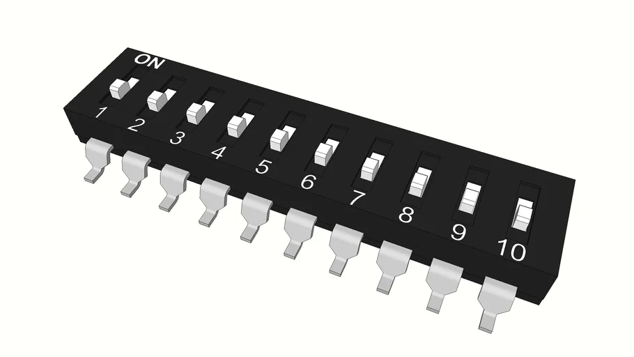 DIP10 SWITCH (DIPSWITCH) - SMD | 3D Warehouse