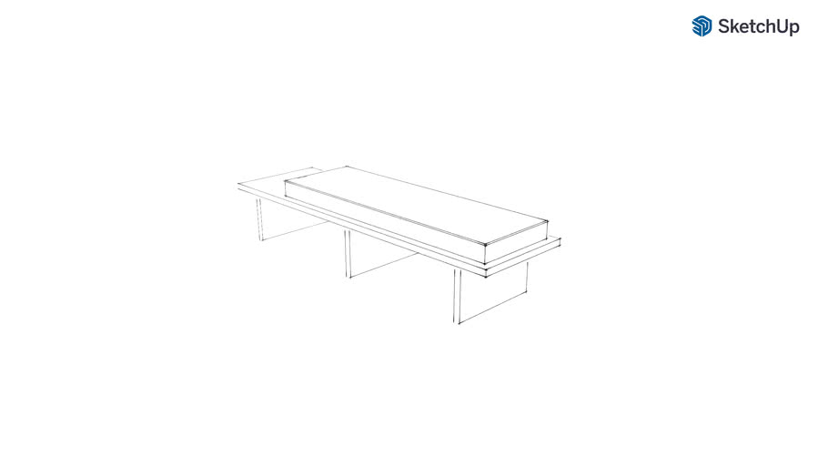 Bench With Cushion | 3D Warehouse