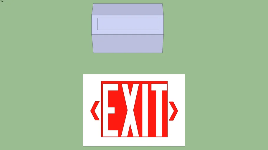 Lightalarms Galaxy “XLD, XLED” Exit Sign red w 1 | 3D Warehouse