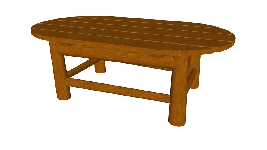 Rustic Wood Table - Detailed | 3D Warehouse
