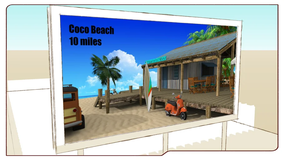 Coco Beach Billboard | 3D Warehouse
