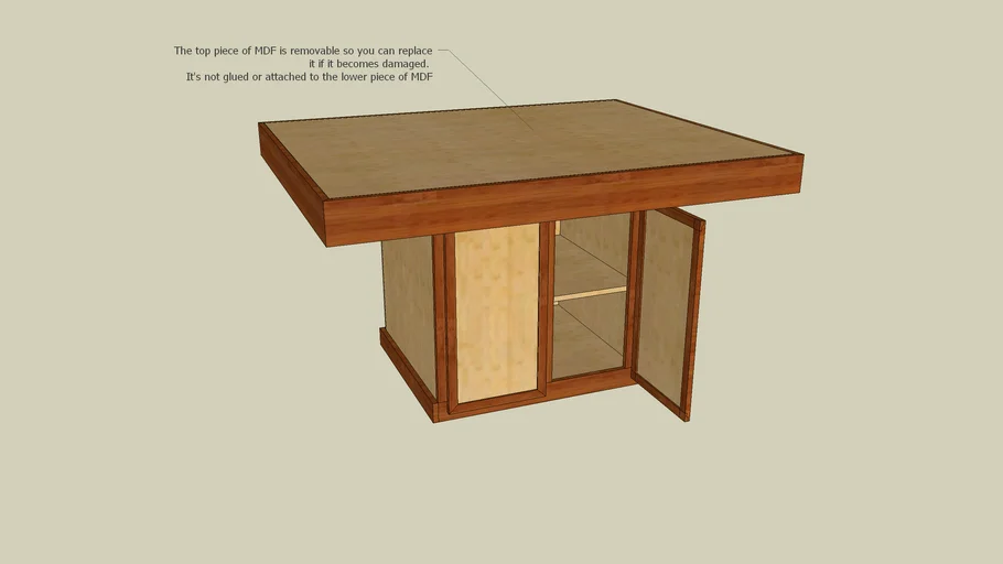 Torsion Box Assembly Table Construction Plans | 3D Warehouse