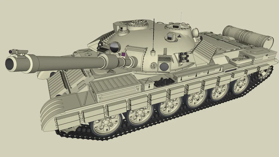 T-62M-120-ERA, Modernized Main Battle Tank, Armour Enhanced | 3D Warehouse