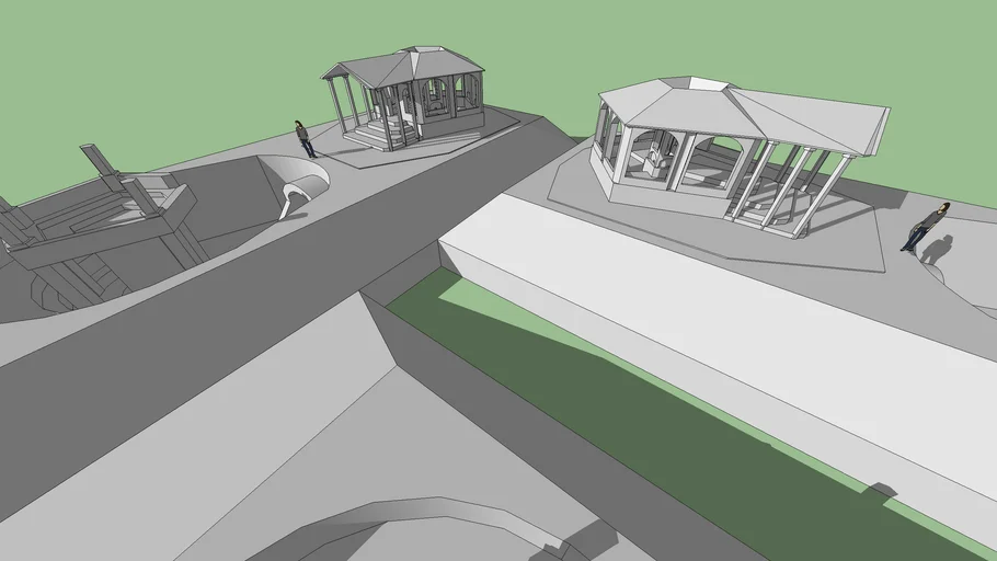 kleiner musik/gartenpavillion mit koi tiefzonenteich | 3D Warehouse