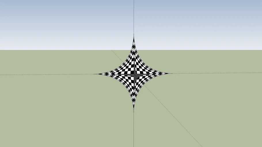 twisted checkerboard star pattern | 3D Warehouse
