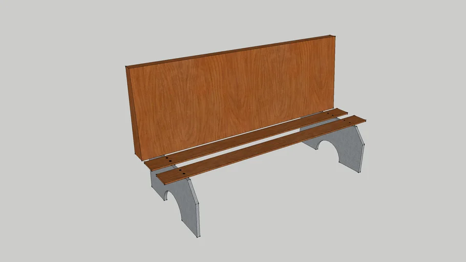 Simple Park Bench | 3D Warehouse