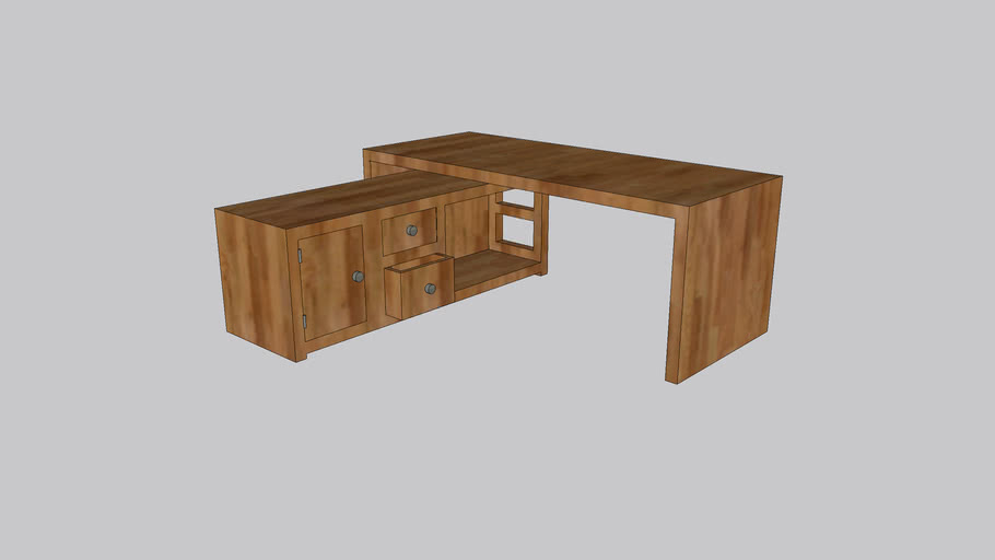 Wooden Office Table | 3D Warehouse
