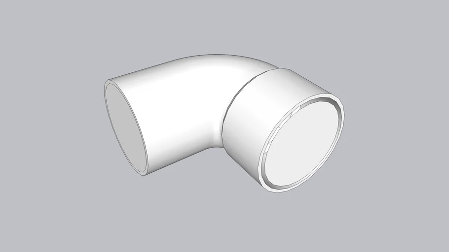 codo sanitario pvc 90º*2' | 3D Warehouse