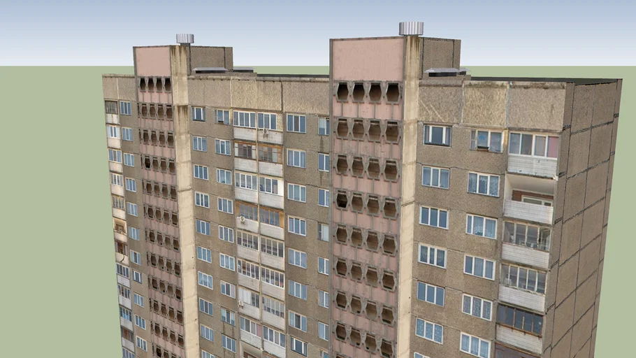 Symyrenka str, 11, apartment house, 16 floors | 3D Warehouse