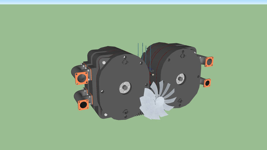 Hydrogen propelled double wankel engine | 3D Warehouse