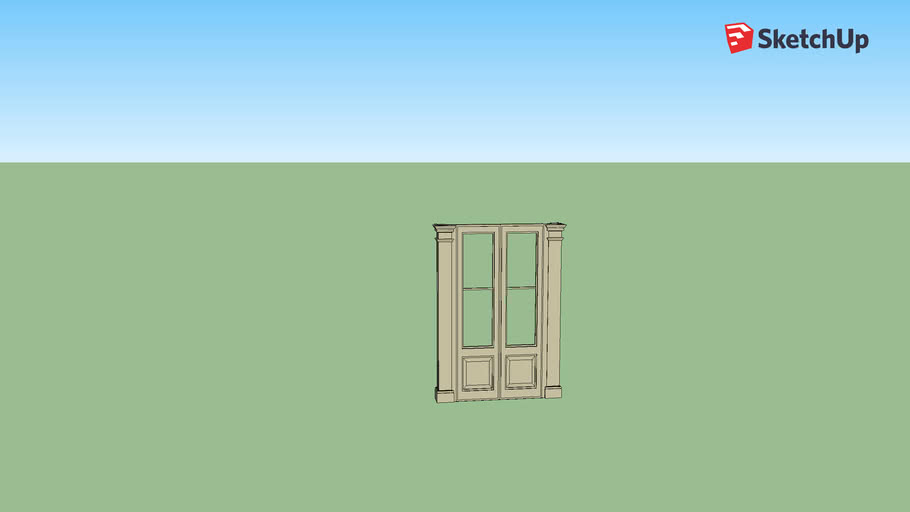 Timber French Doors | 3D Warehouse
