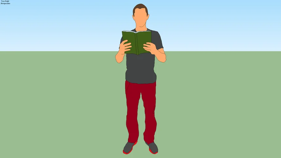 Reading man 2D | 3D Warehouse