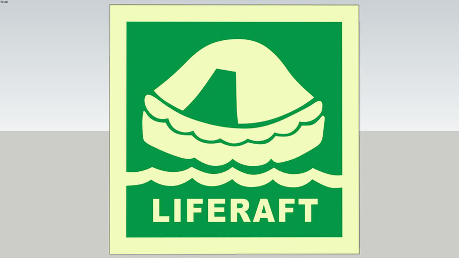 Liferaft IMO Sign | 3D Warehouse