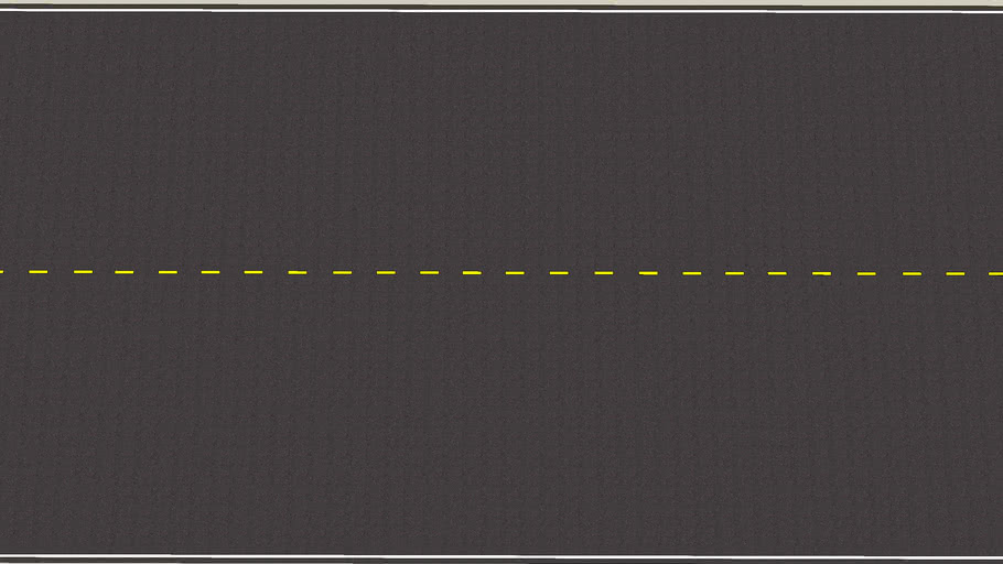 Road with Dotted Yellow Line | 3D Warehouse