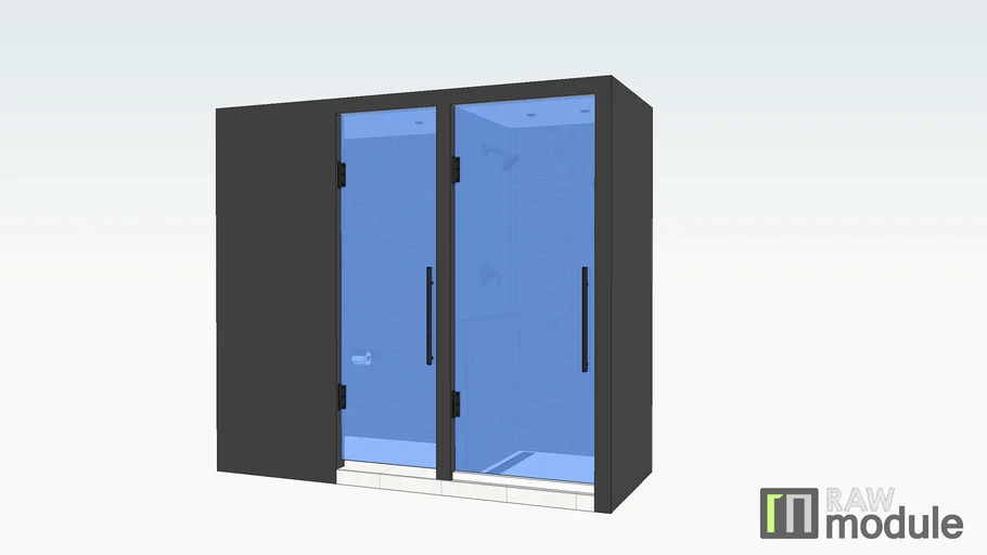 2900 x 1150 Toilet/ Shower Module | 3D Warehouse