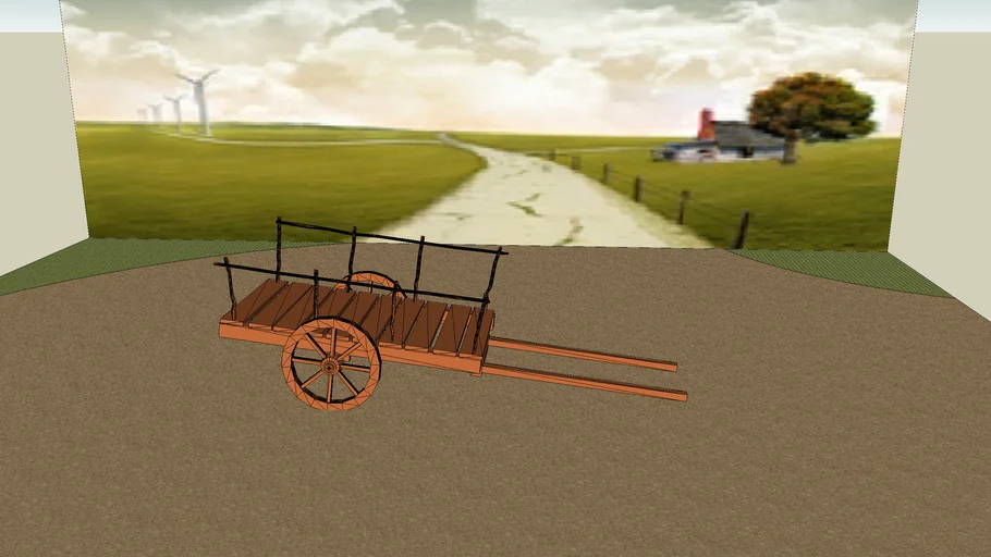 Farm Wood Wagon | 3D Warehouse