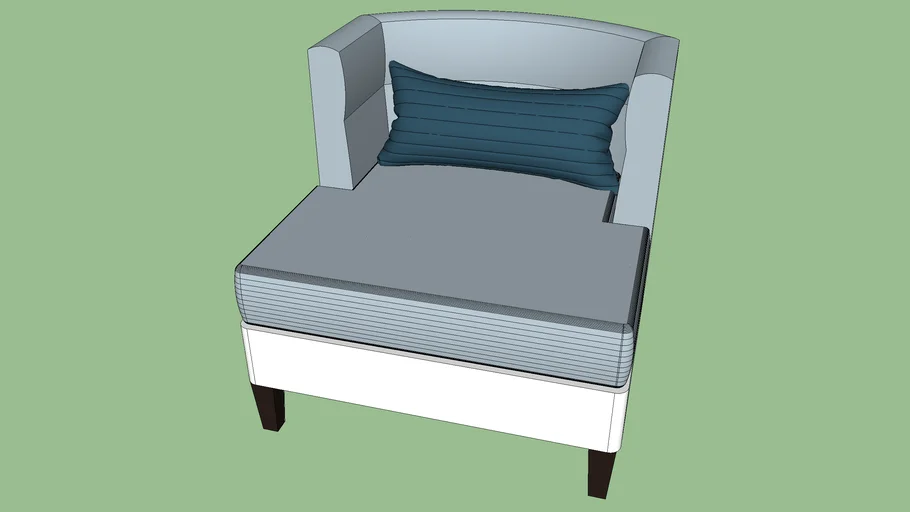 Bernhardt Armless Accent Chair | 3D Warehouse