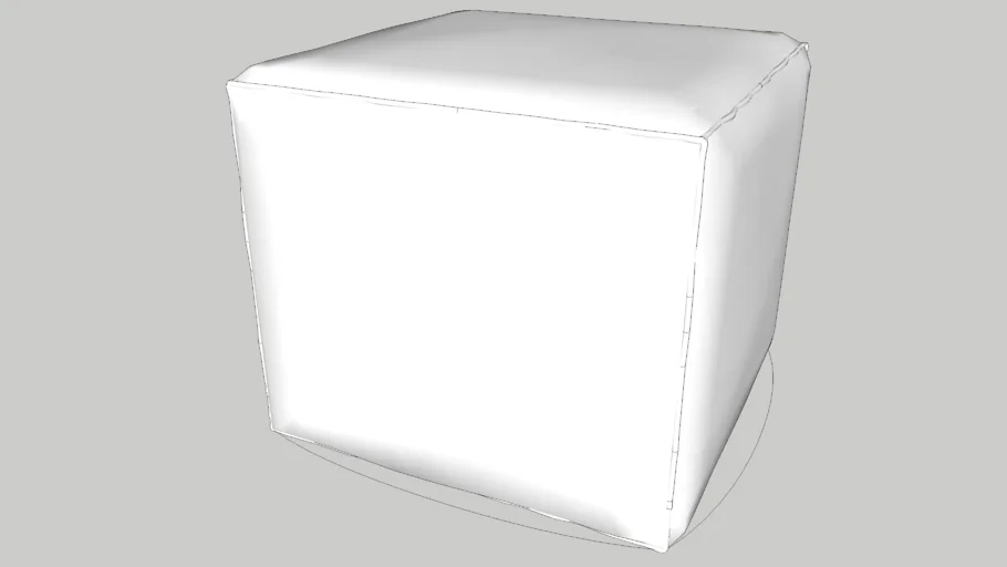 Pouf Square Ottoman | 3D Warehouse