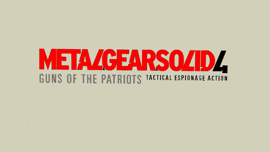 Metal Gear Solid 4 Guns of the Patriots logo | 3D Warehouse