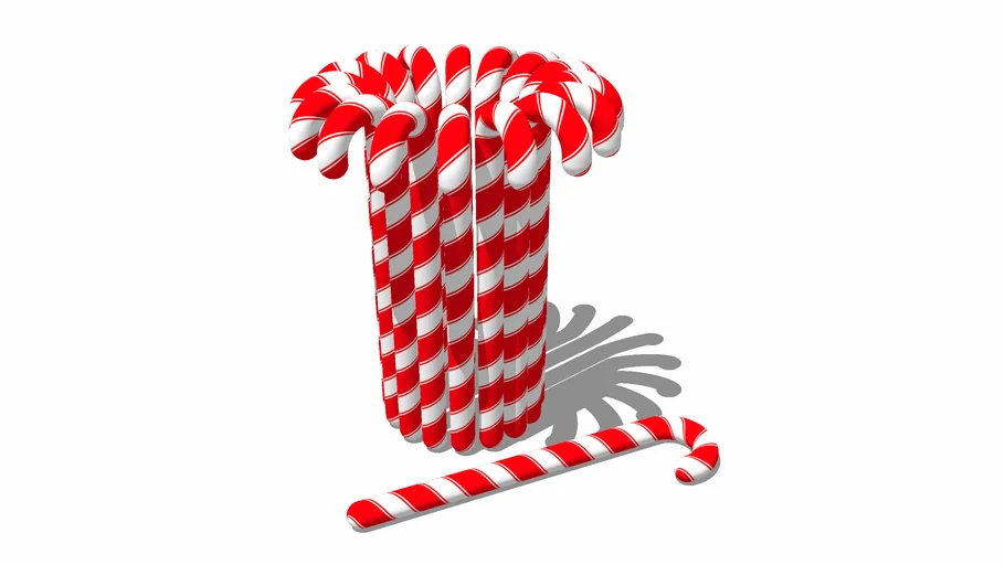Peppermint Candy Cane | 3D Warehouse