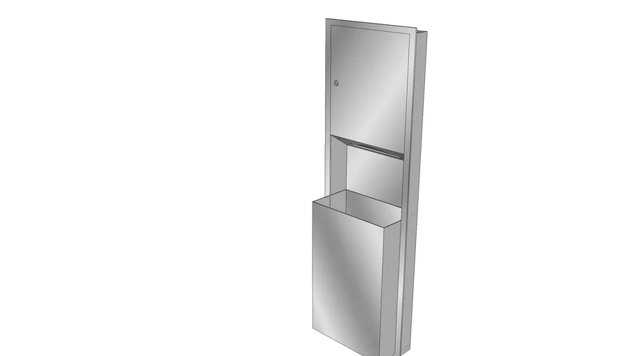 RESTROOM WALL PAPER/BIN RECESSED STAINLESS STEEL UNIT | 3D Warehouse