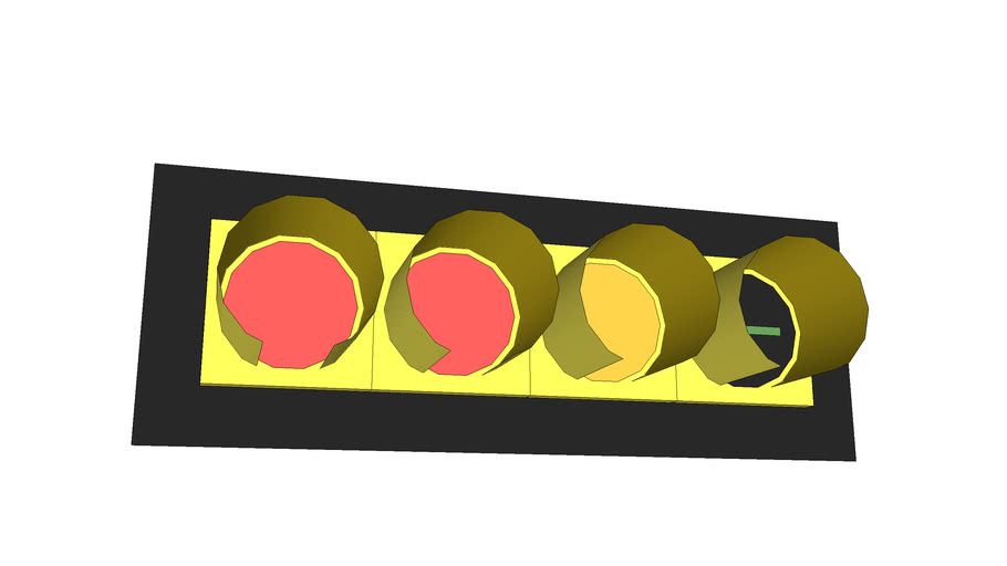 Horizontal Traffic Signal Fully Protected Left Turn with Frame, 12 ...