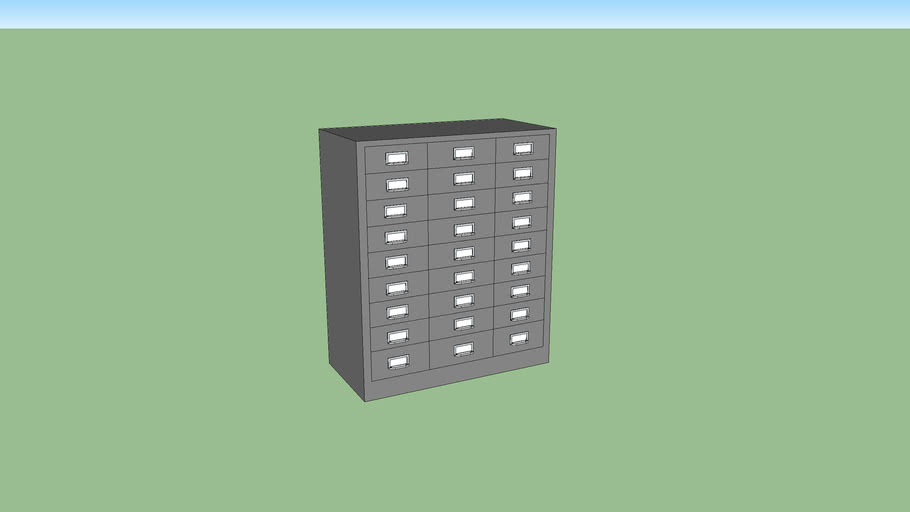 Gray Card Cabinet | 3D Warehouse