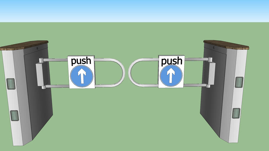 push swing gates | 3D Warehouse