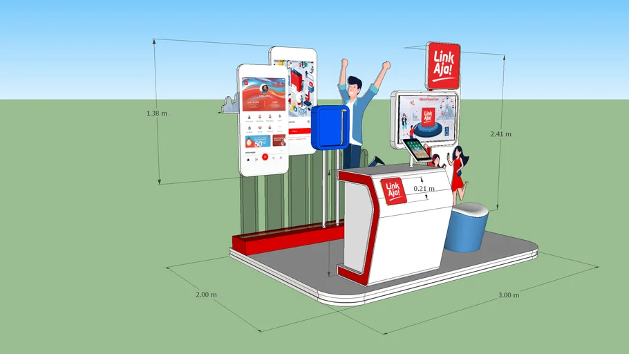 Booth Activation Fintech | 3D Warehouse